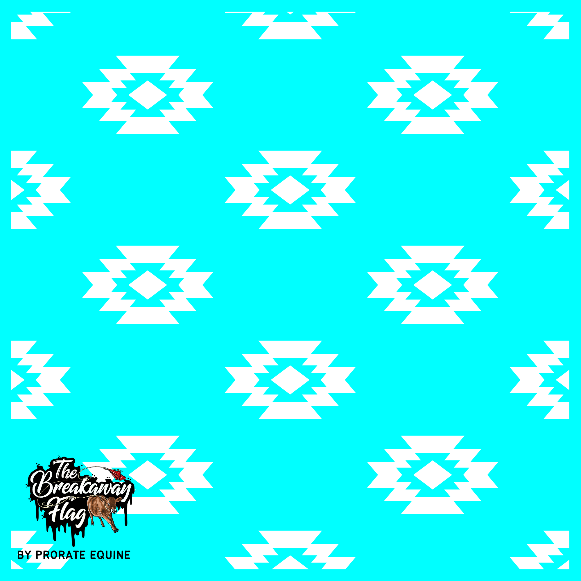 Bright Blue Aztec Breakaway Flag (College/Open/Pro) – ProRate Equine