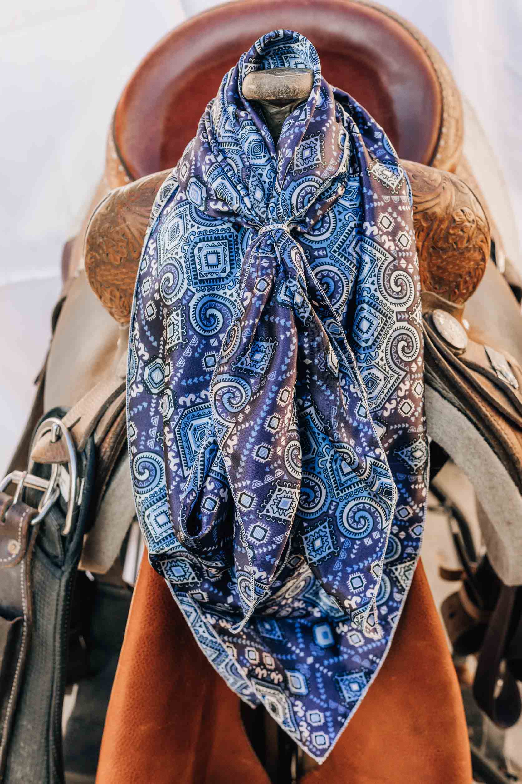 Navy Blue Aztec Wild Rag – ProRate Equine