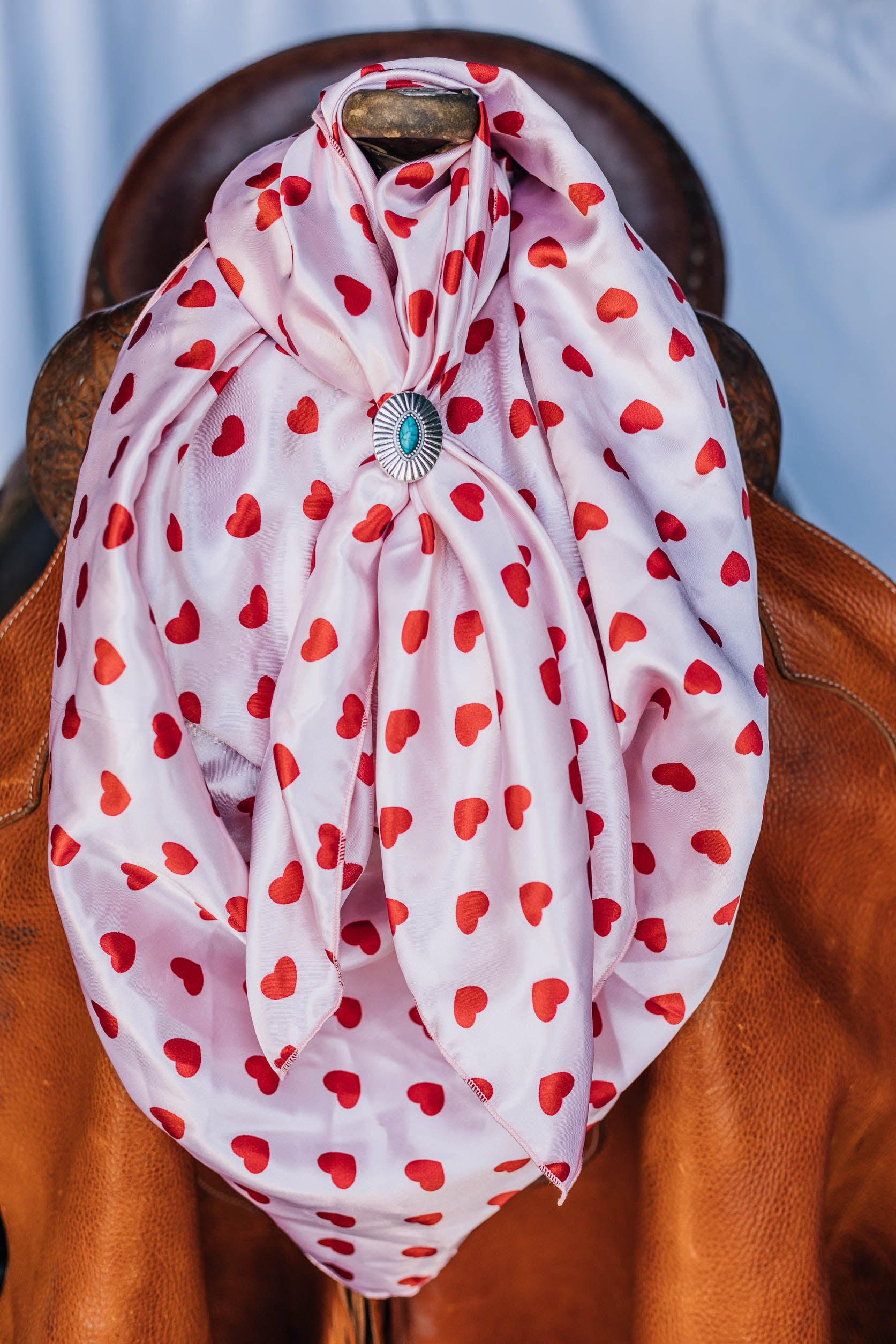 Pastel Pink Red Hearts Wild Rag – ProRate Equine