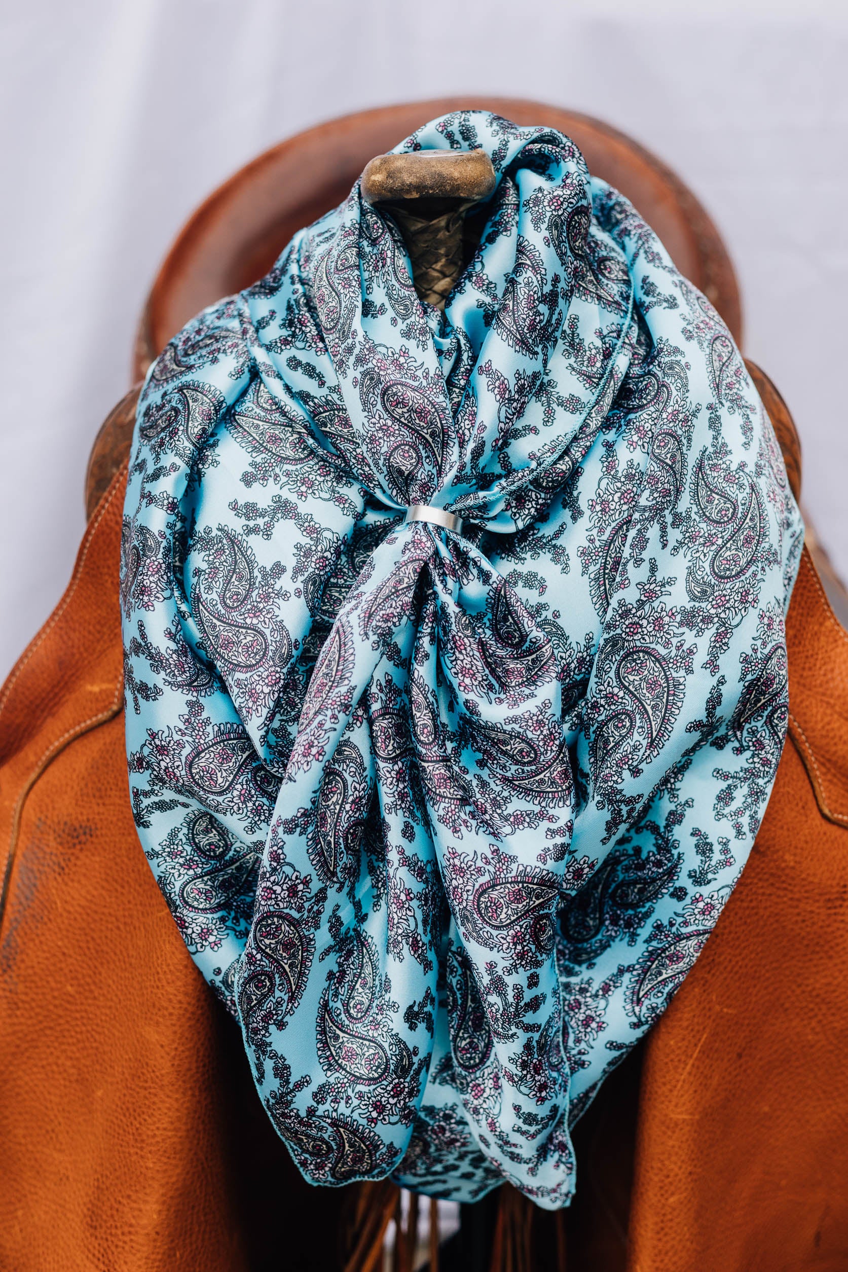 Light Blue Paisley Wild Rag – ProRate Equine