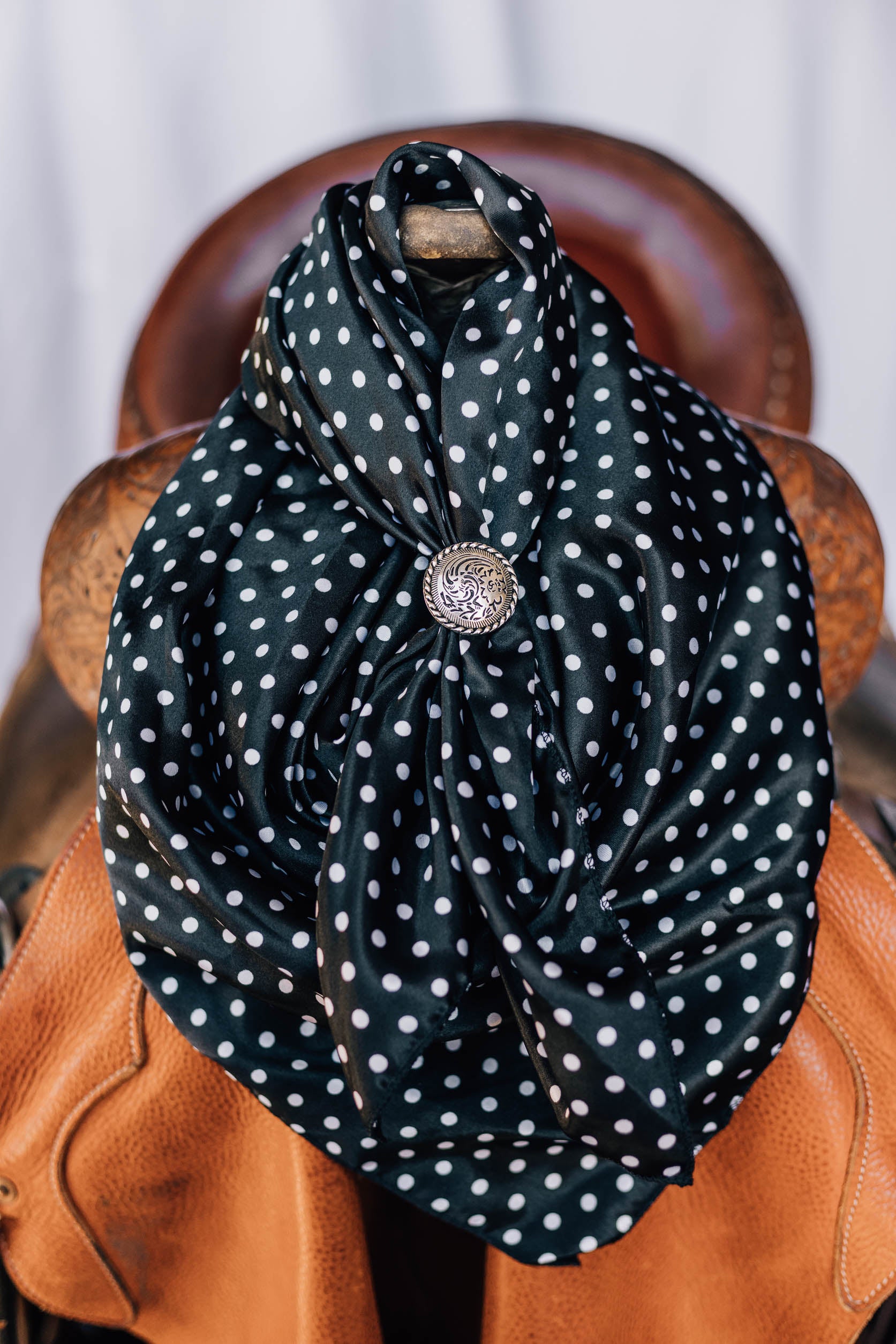 Black Pencil Polka Dot Wild Rag – ProRate Equine