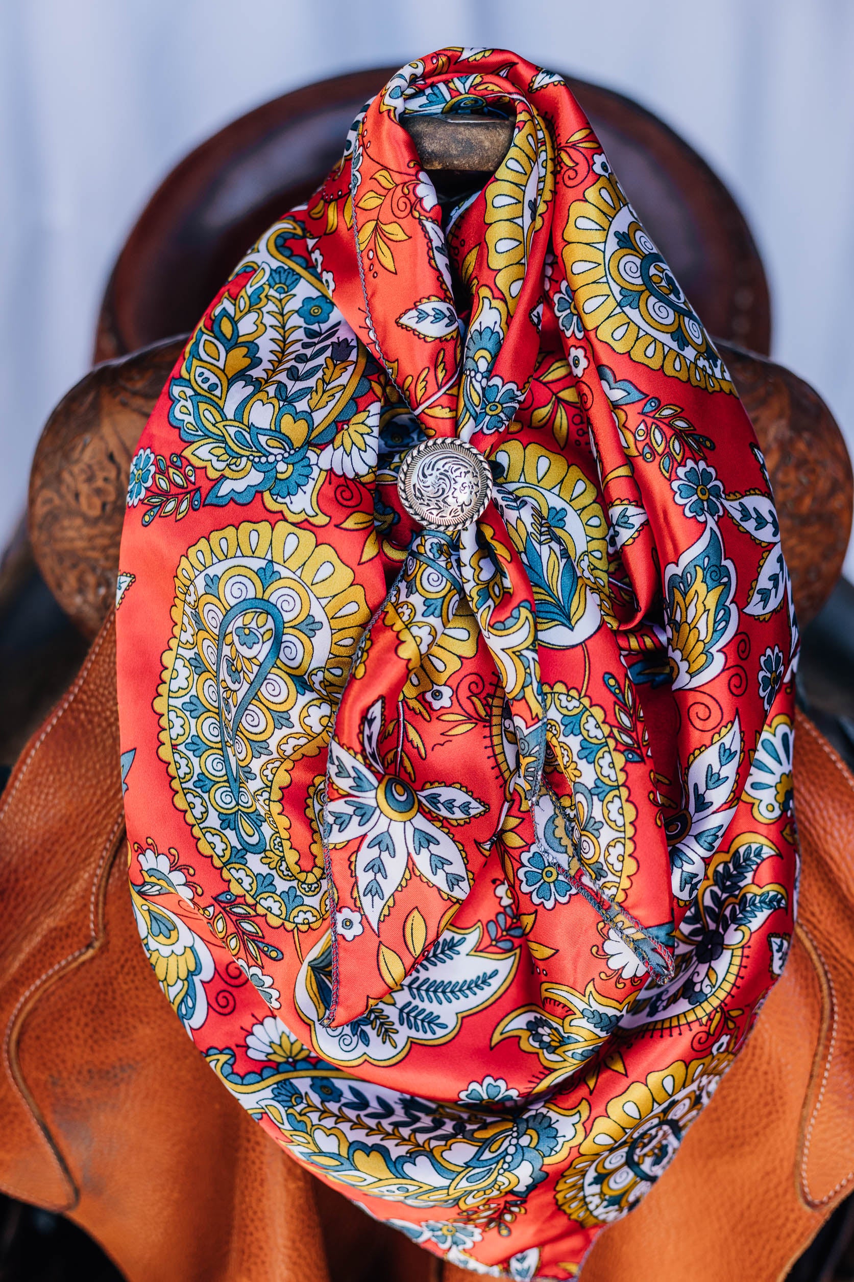 Red Large Paisley Wild Rag – ProRate Equine