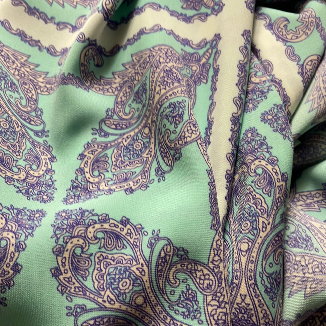 Turquoise Purple Square Paisley Wild Rag – ProRate Equine